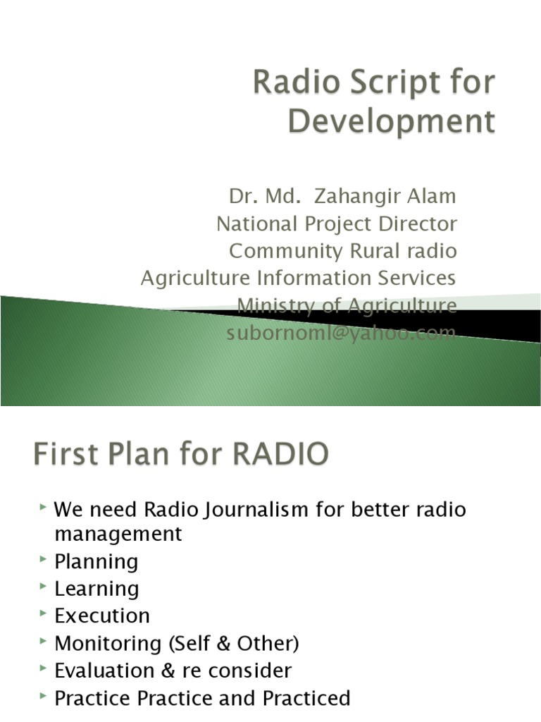 Radio Script PlanningFFFF-3 | PDF | Radio | Cognition