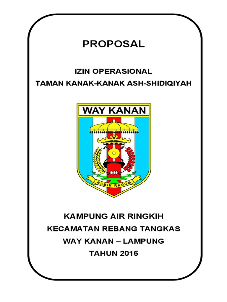 Proposal Pendirian Ra Ash Shidiqiyah Dinas Pendidikan | PDF