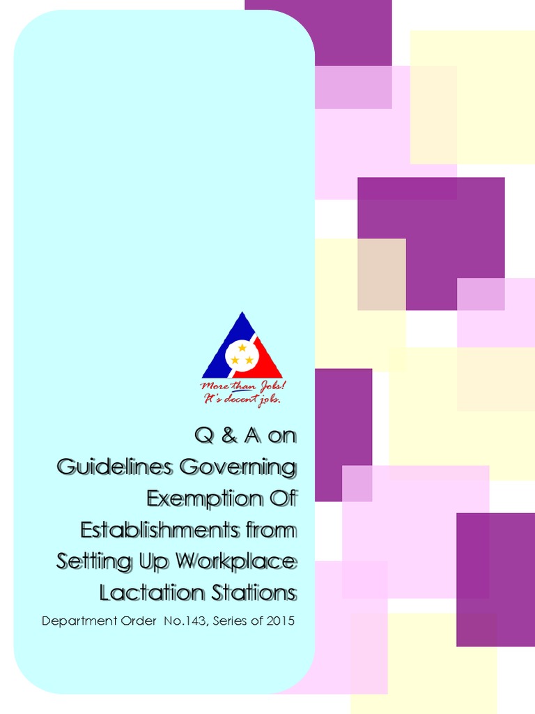 Qna Lactation Booklet | PDF | Breastfeeding | Employment