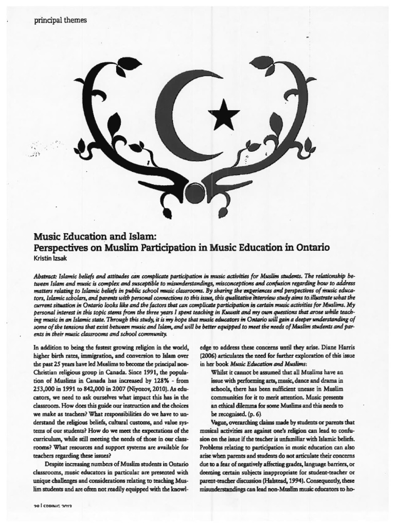 Music Education Challenges for Muslims | PDF | Hadith | Quran