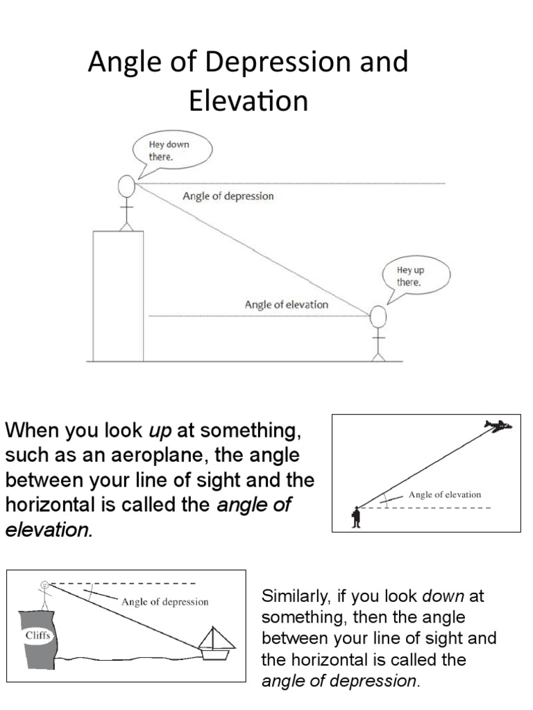 Understanding Angles of Elevation and Depression | PDF | Triangle | Angle