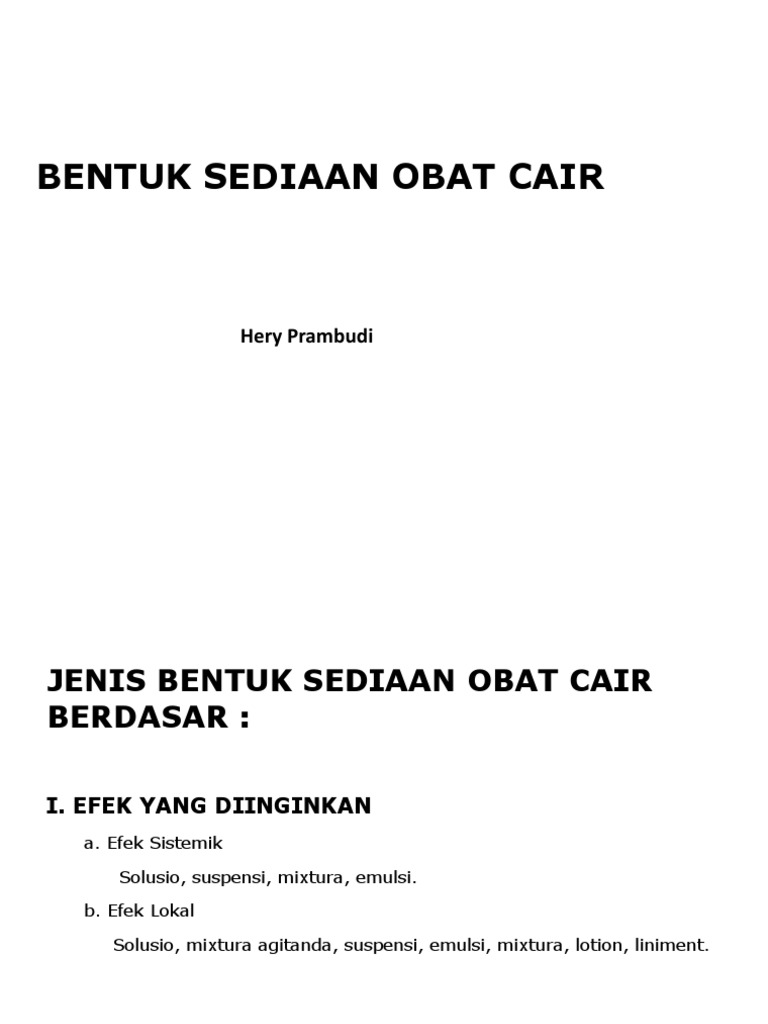 Sediaan Cair | PDF | Kesehatan Holistik