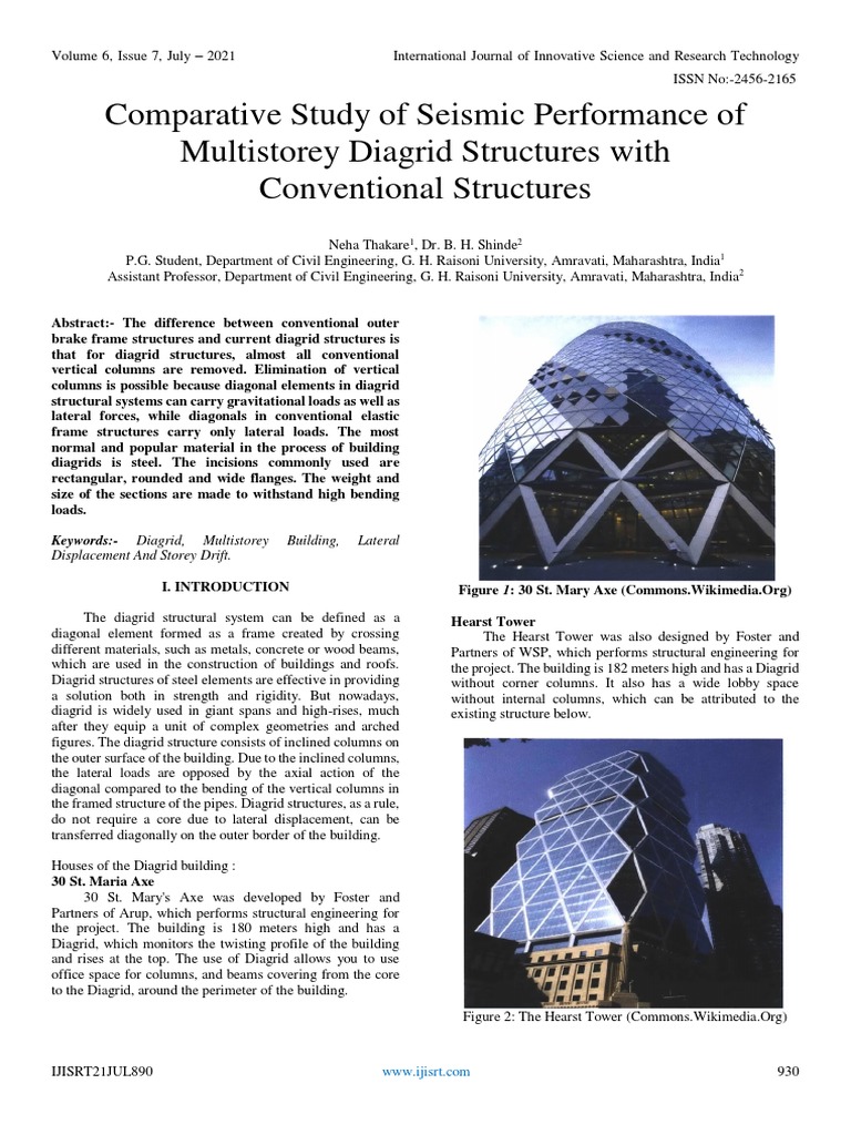 Comparative Study of Seismic Performance of Multistorey Diagrid Structures With Conventional ...