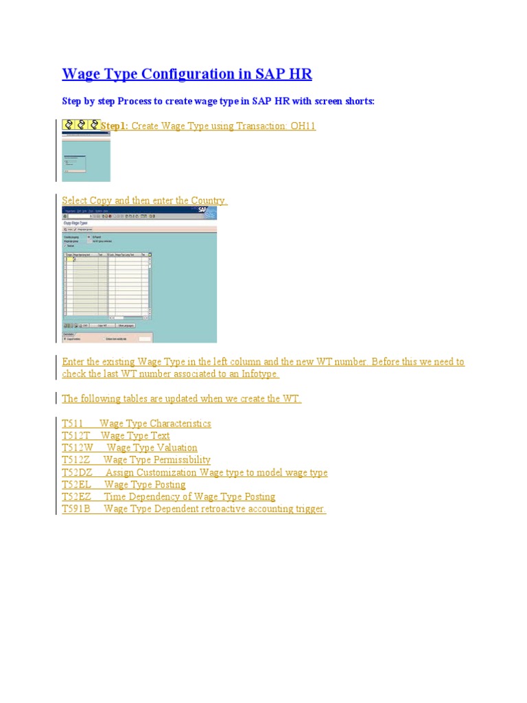 Wage Type Configuration in SAP HR | PDF | Business | Finance & Money ...