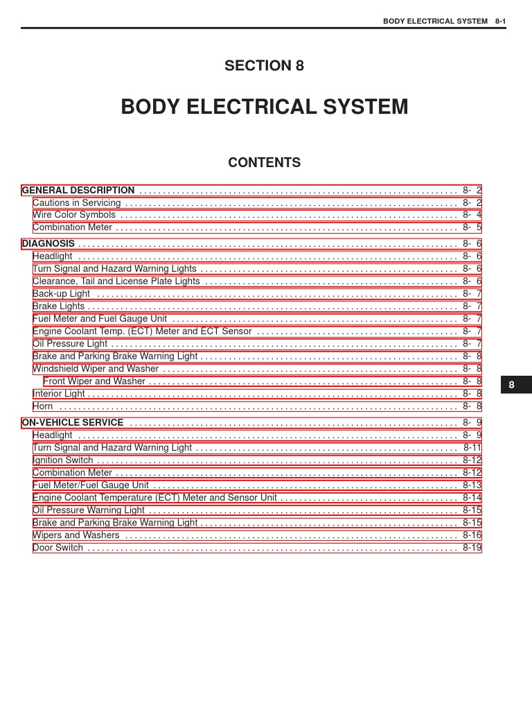 Body Electrical System | PDF | Headlamp | Switch