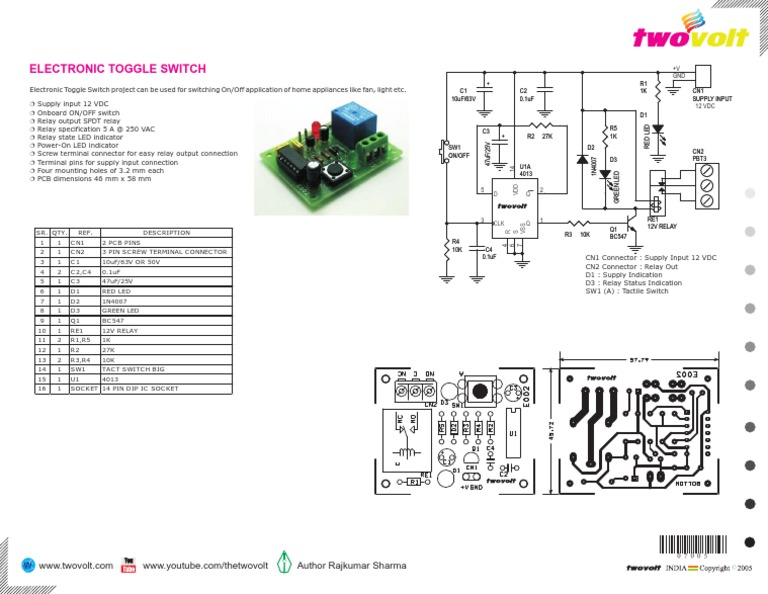 Digital Toggle Switch 1 | PDF | Electric Power | Electronic Engineering