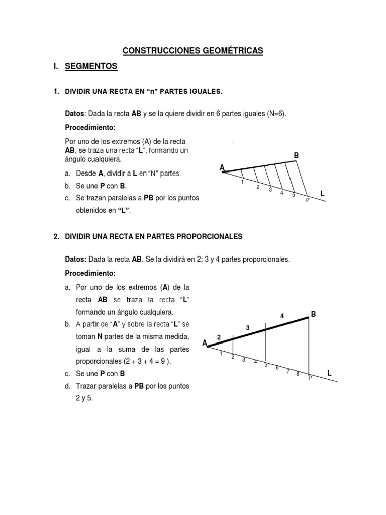 Guía de Construcciones Geométricas | PDF | Tangente | Circulo