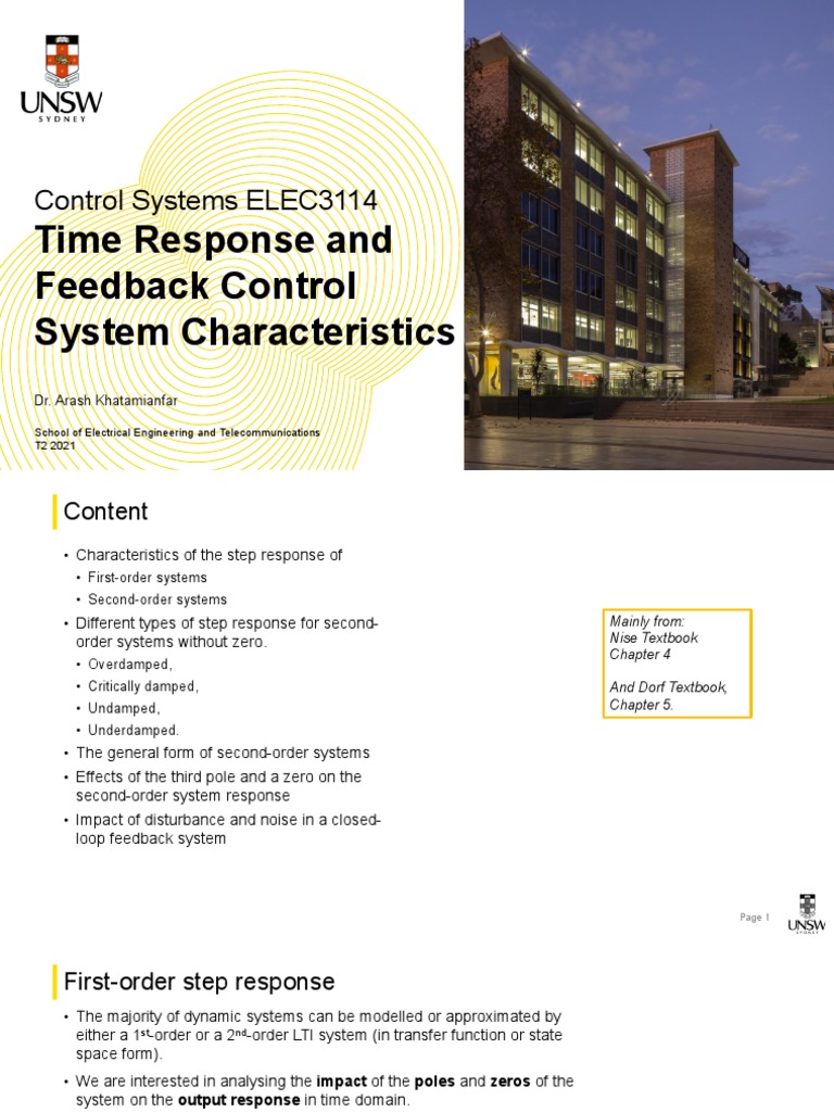 T4 - Time Response and Feedback Control System Characteristices - 2021 ...