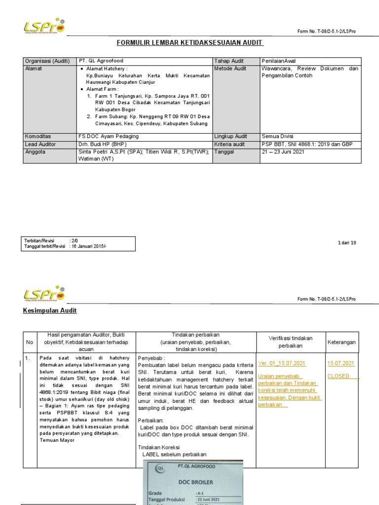 T-08 Form Lks QL | PDF