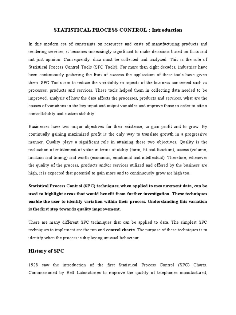 Statistical Process Control | PDF | Statistics | Applied Mathematics