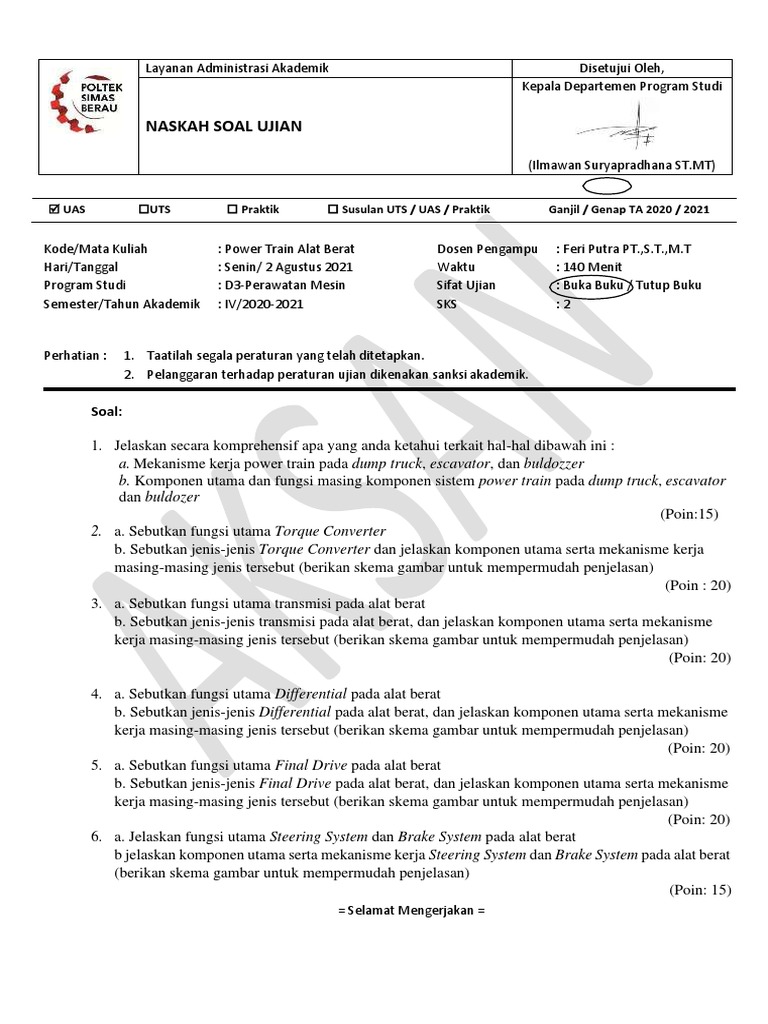Naskah Soal Ujian | PDF