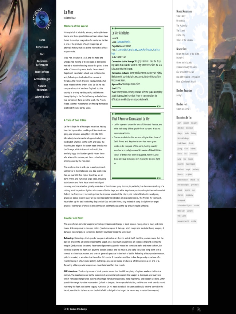 La Mer - The Recursion Codex | PDF | Gunpowder | Gun Barrel