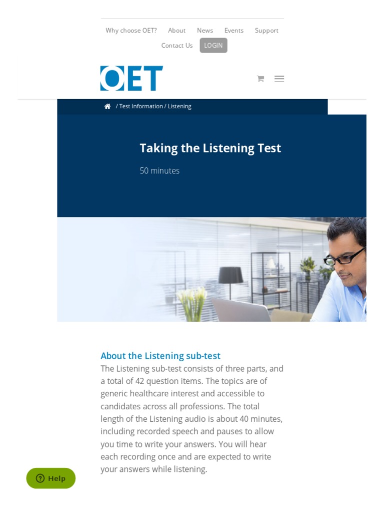WWW Occupationalenglishtest Org Test Information Listening | PDF ...