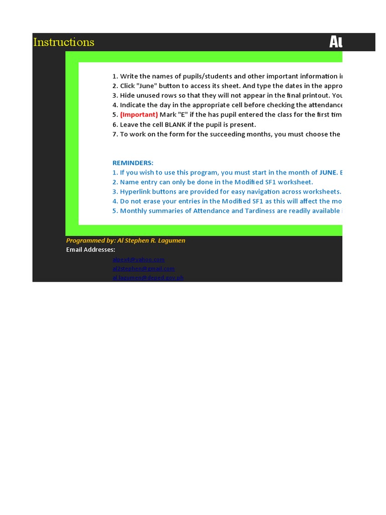 Auto-SF2: Instructions | PDF