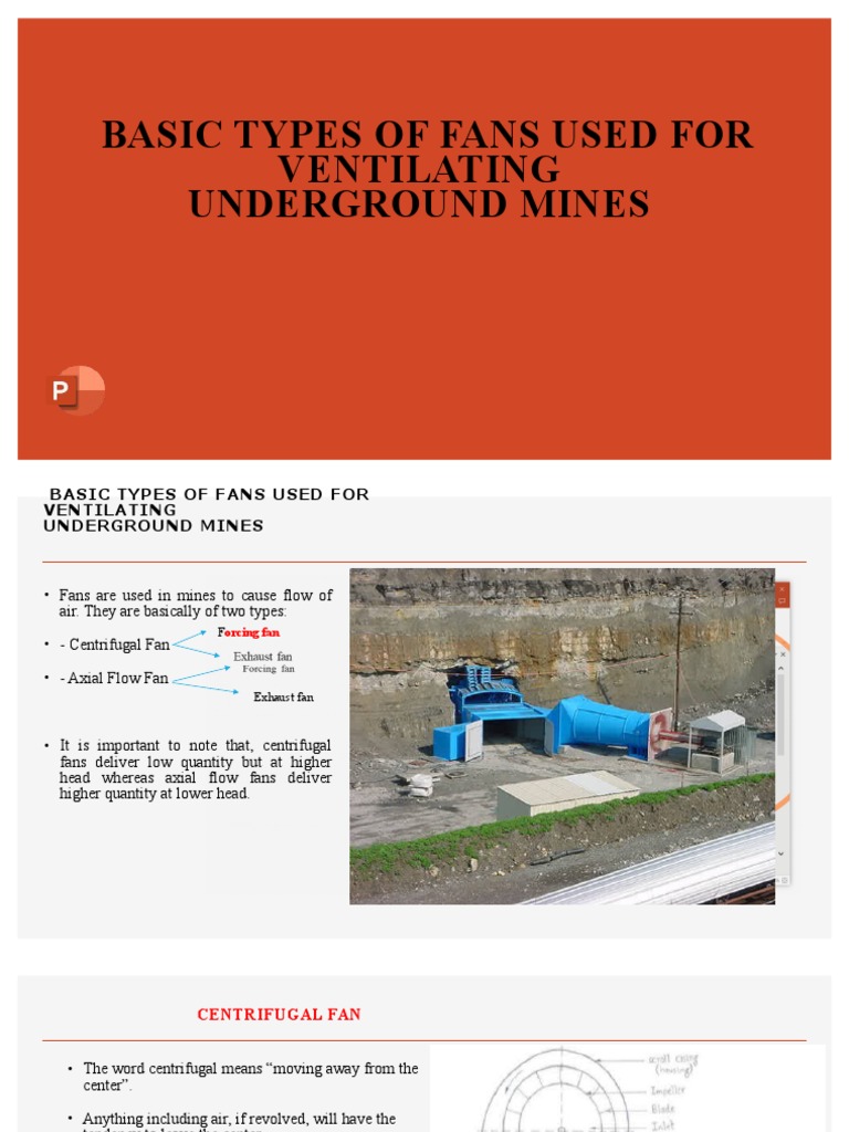 Basic Types of Fans Used For Ventilating Underground Mines | PDF ...