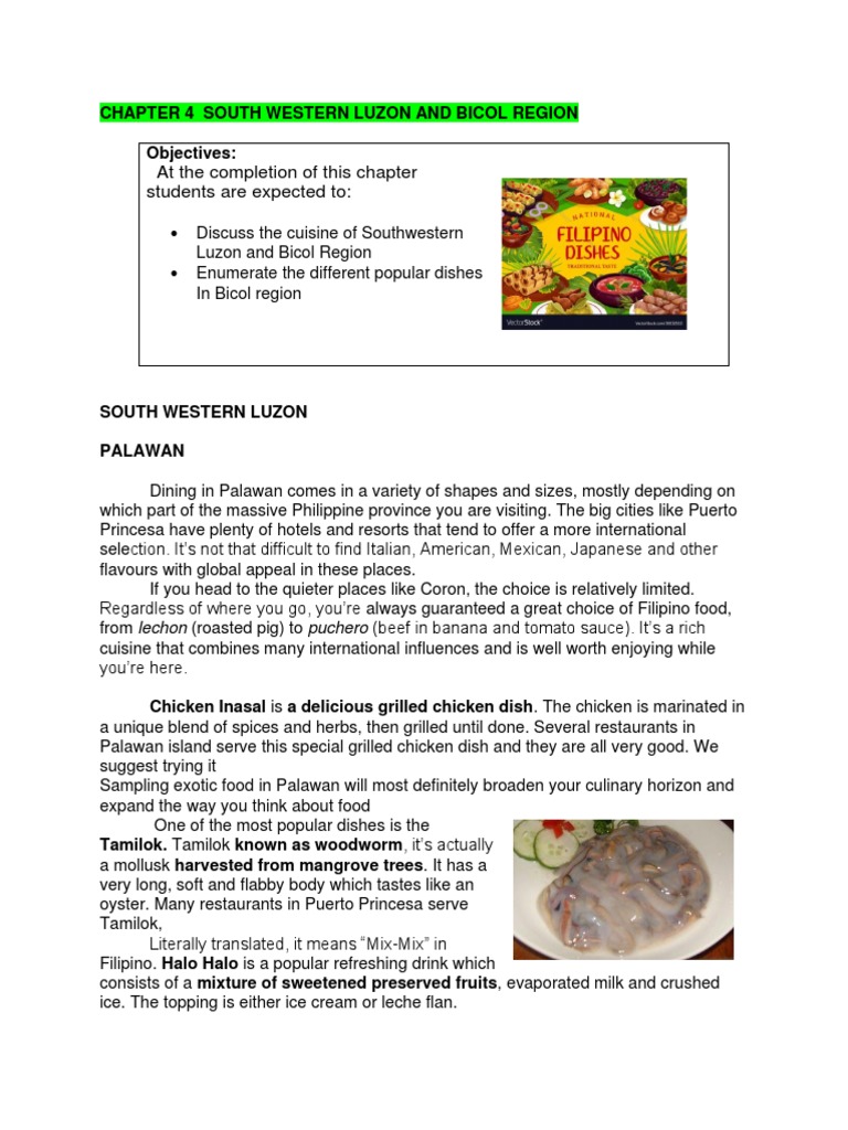 Bicol and Southwestern Luzon Cuisine | PDF | Southeast Asian Cuisine ...
