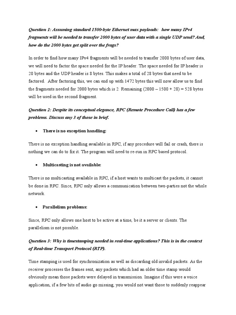 CS 2204 Written Assignment UNIT 6 Final | PDF | Transmission Control Protocol | Internet Protocols