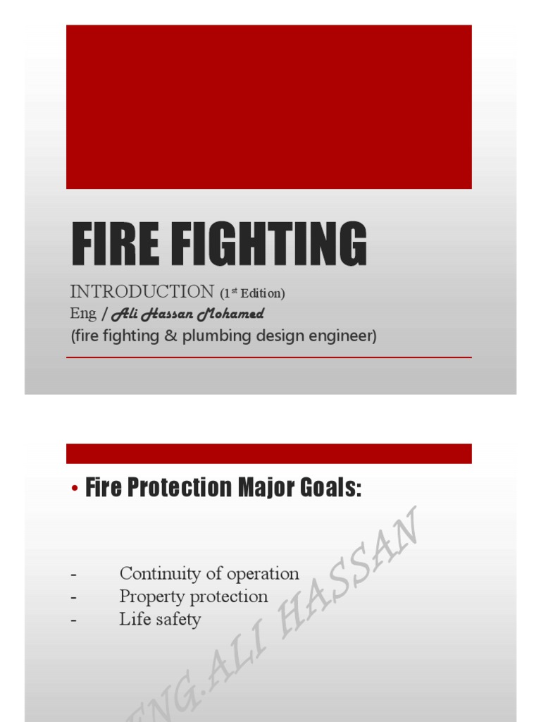 Introduction to Fire Fighting Systems | PDF | Fire Sprinkler System | Fires