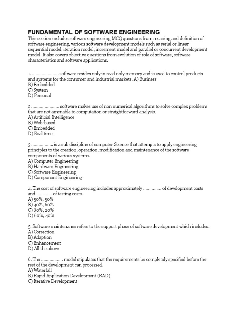 Fundamental of Software Engineering | PDF | Software Prototyping ...
