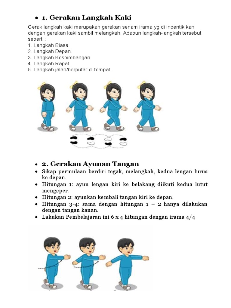 Rangkaian Gerakan Senam Irama Sederhana | PDF | Seni & Disiplin Bahasa