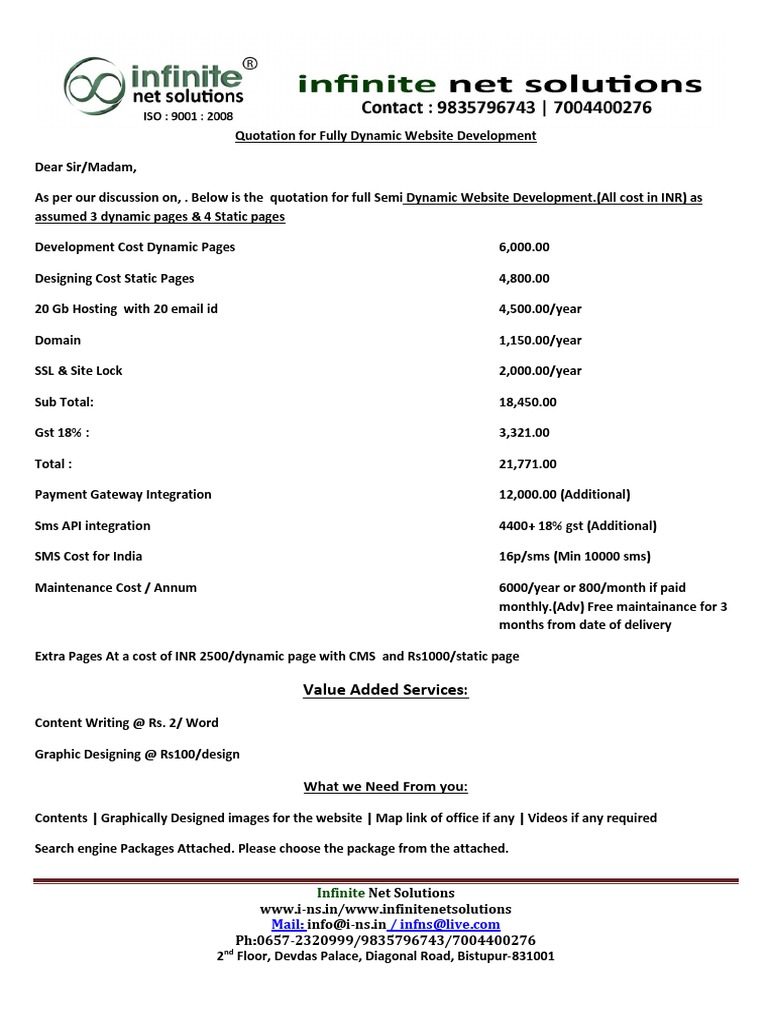 Quotation For Packers & Movers | PDF | Search Engine Optimization ...