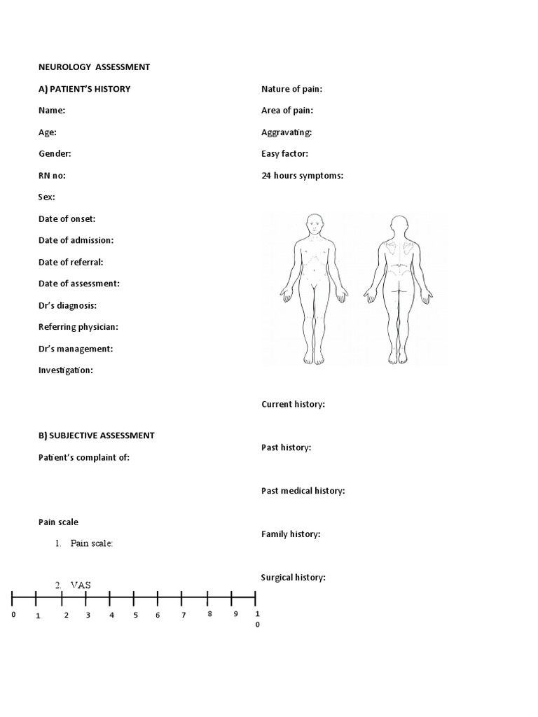 Neuro ASSESSMENT FORM NEW | PDF | Human Leg | Ankle
