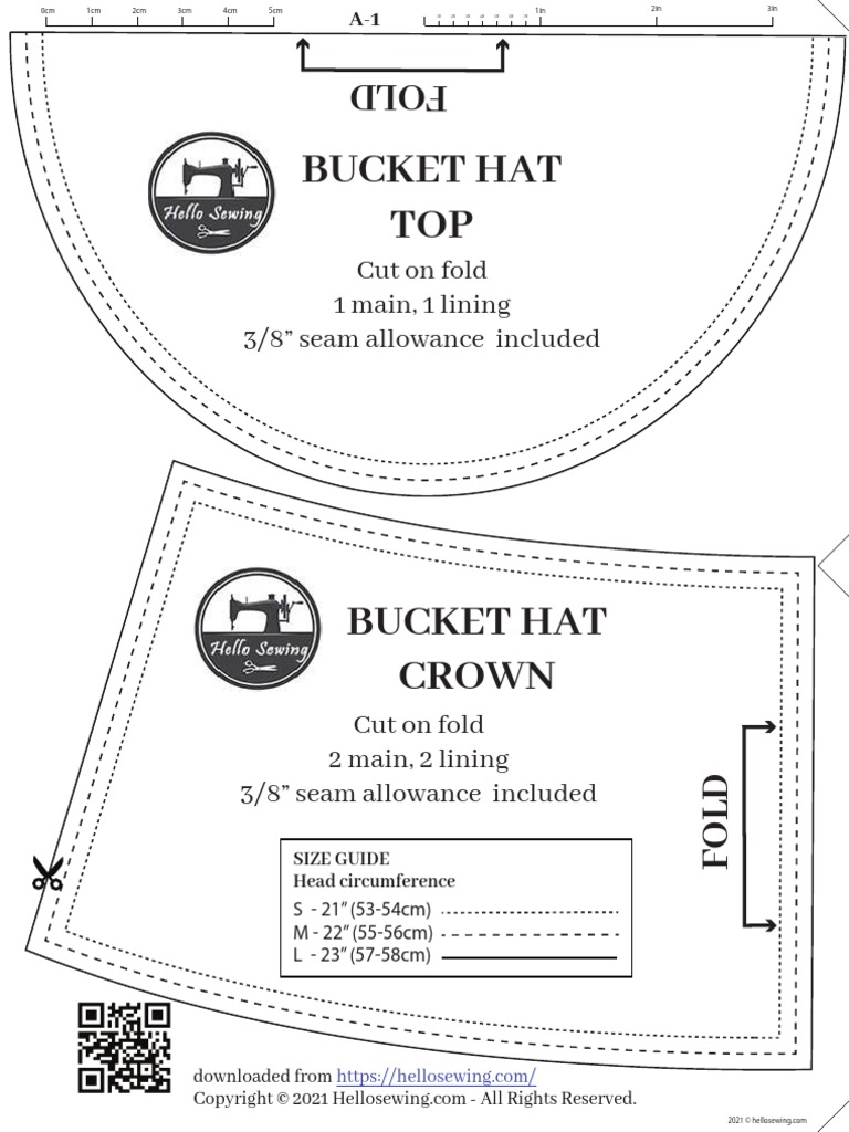 Bucket Hat Pattern v1.1 | PDF