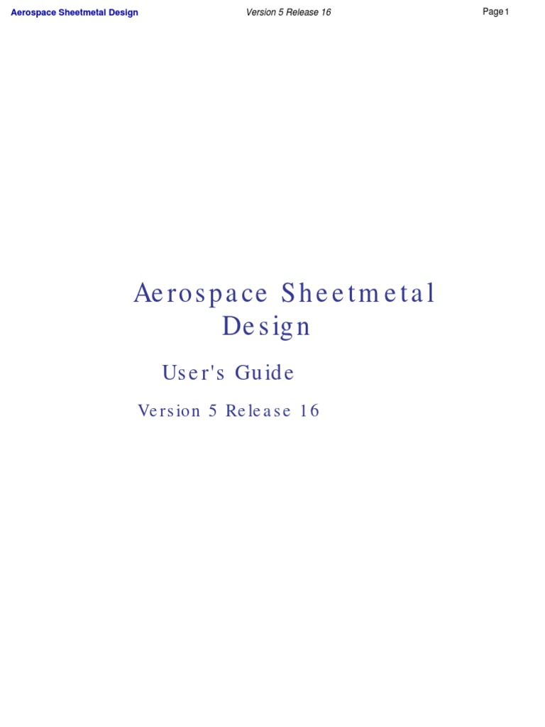 Aerospace Sheetmetal Design - Dassault | PDF | Sheet Metal | Icon ...