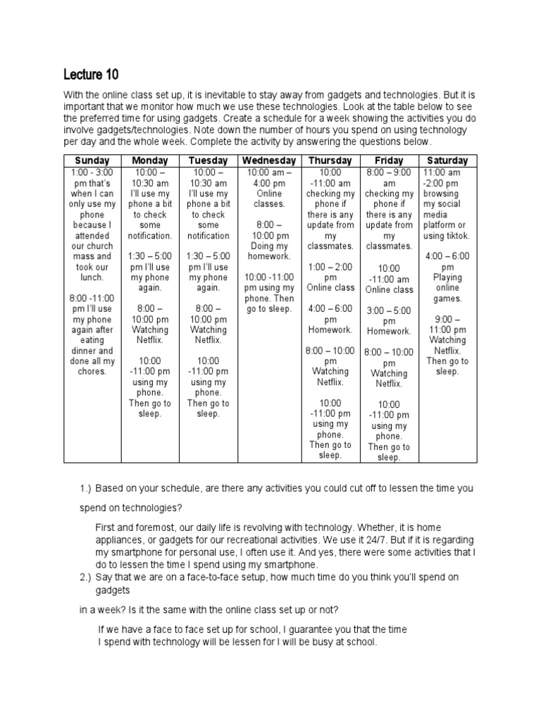 Sunday Monday Tuesday Wednesday Thursday Friday Saturday | PDF