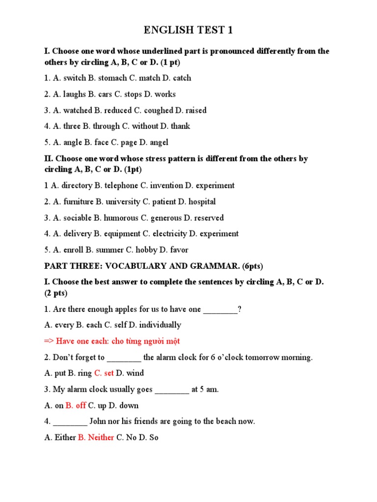 English test preparation | PDF | Linguistics | Languages