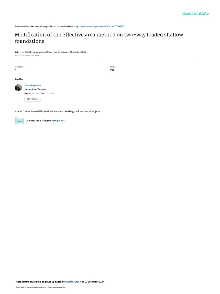 Modification of The Effective Area Method On Two-Way Loaded Shallow ...