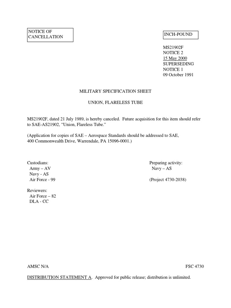 MS21902F + Not 2 2000 | PDF