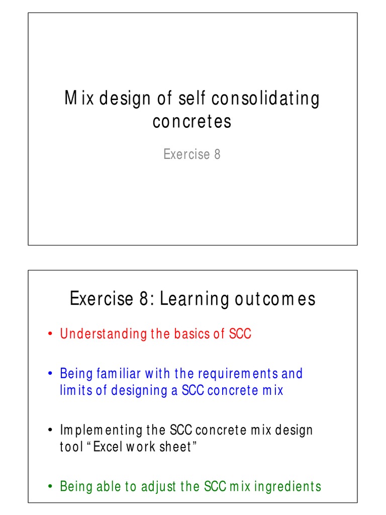 Mix Design of Self Consolidating | PDF | Concrete | Rheology