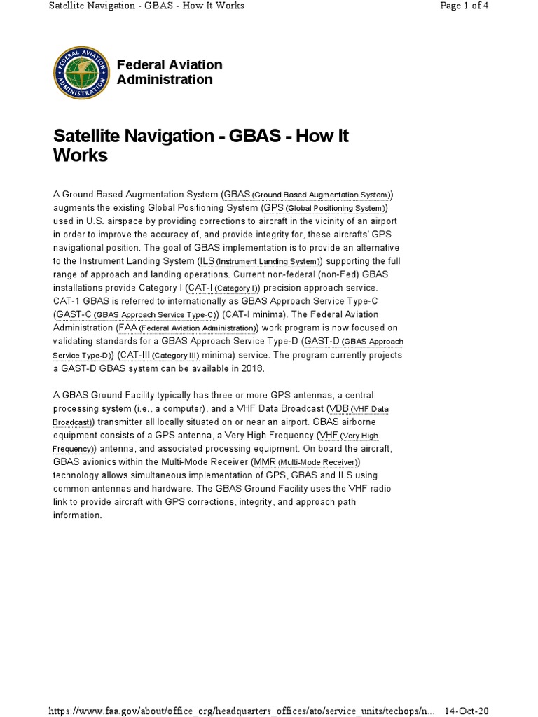 GBAS - How It Works | PDF | Global Positioning System | Avionics