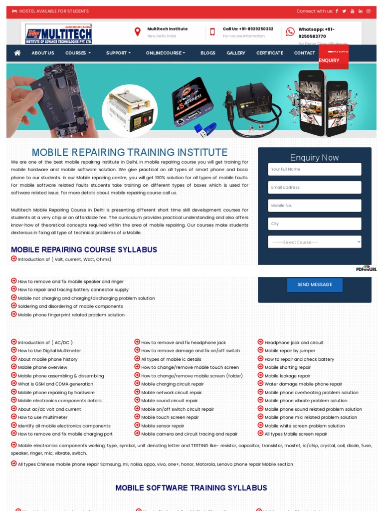 Mobile Repairing Institute - Mobile Repairing Institute | PDF ...