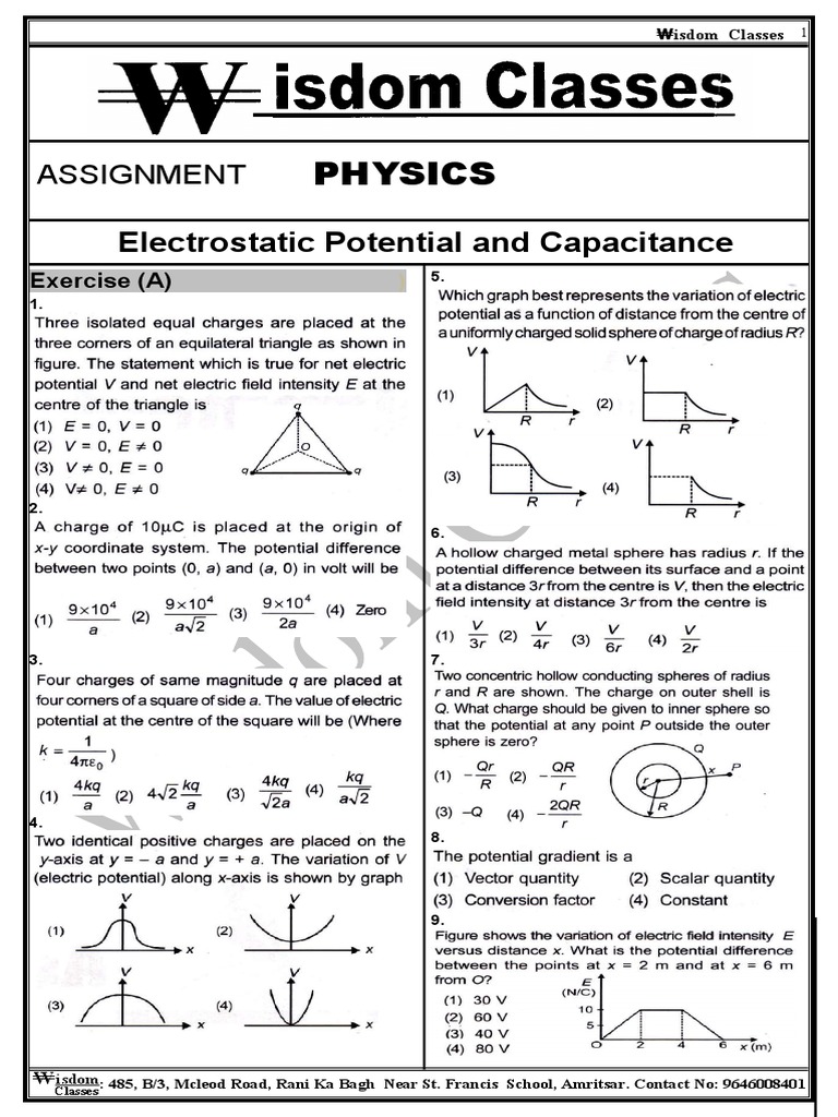 Electrostatics - 2 | PDF | Capacitor | Series And Parallel Circuits