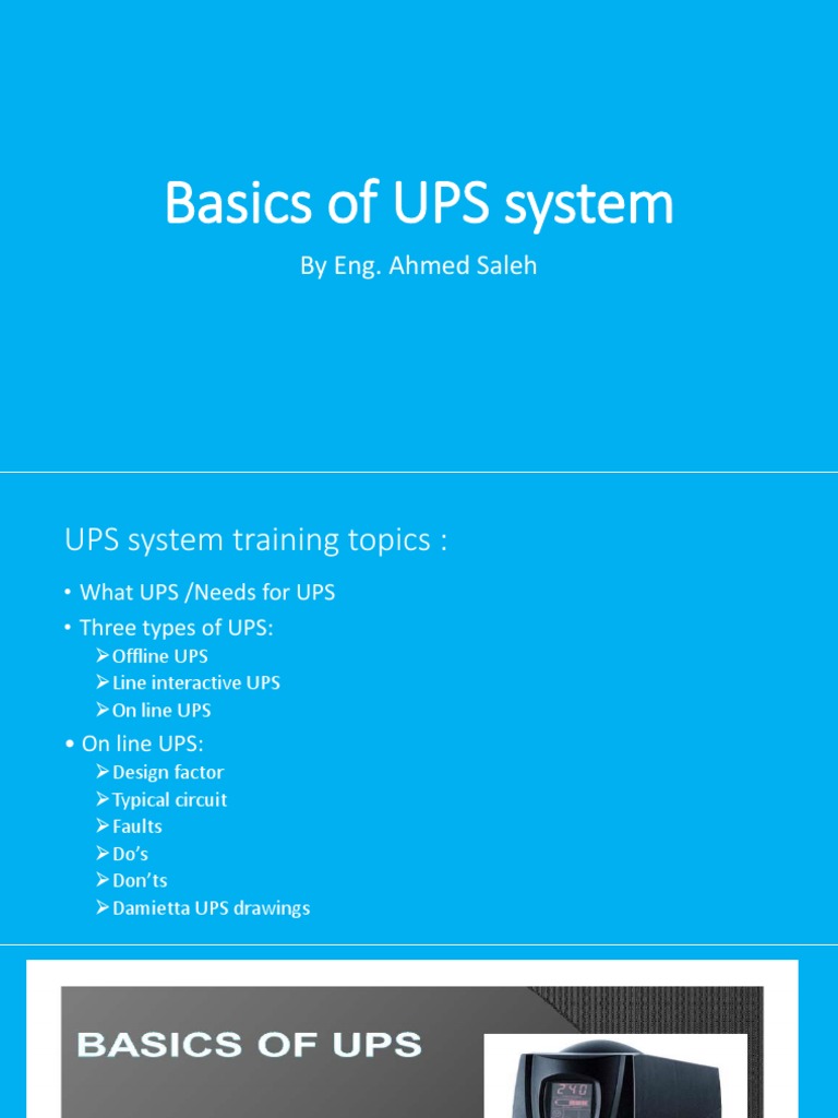 Basics of UPS | PDF