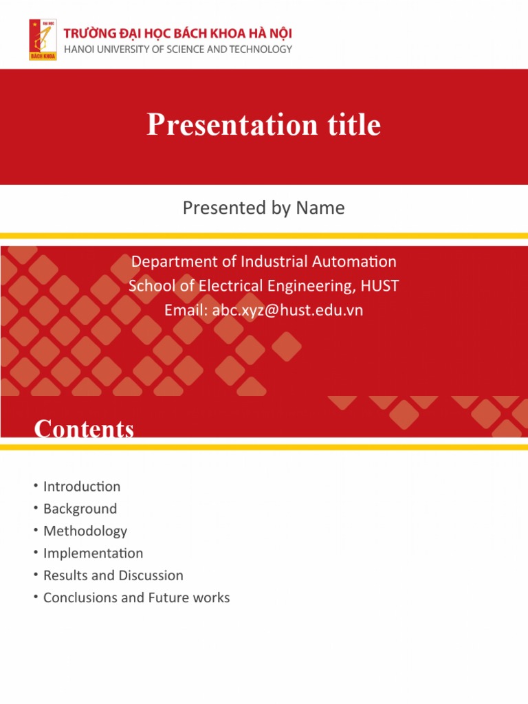 Hust Powerpoint Template | PDF
