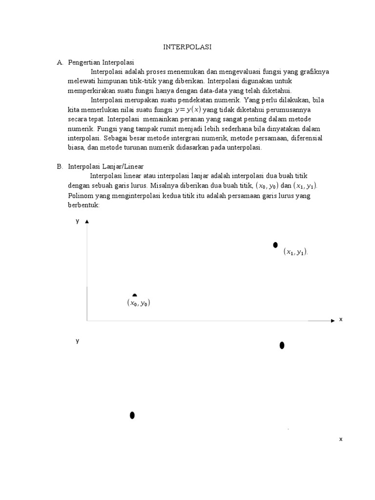Analisis Numerik INTERPOLASI | PDF