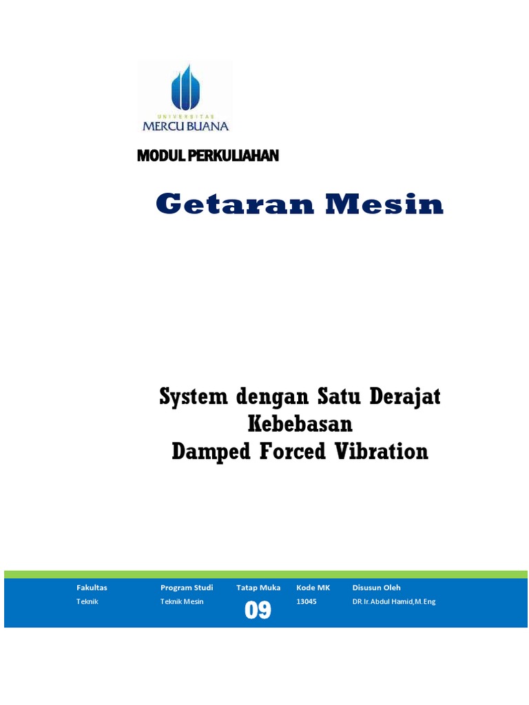 MODUL 09-Forced Vib.V | PDF