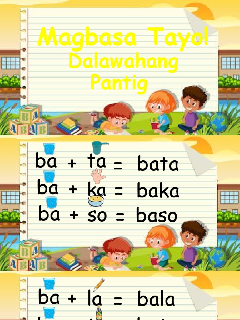 Magbasa Tayo! Dalawahang Pantig | PDF