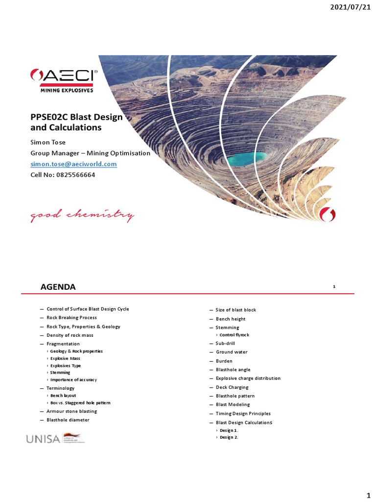 PPSE02C Blast Design Principles - Calculations | PDF | Rock (Geology ...