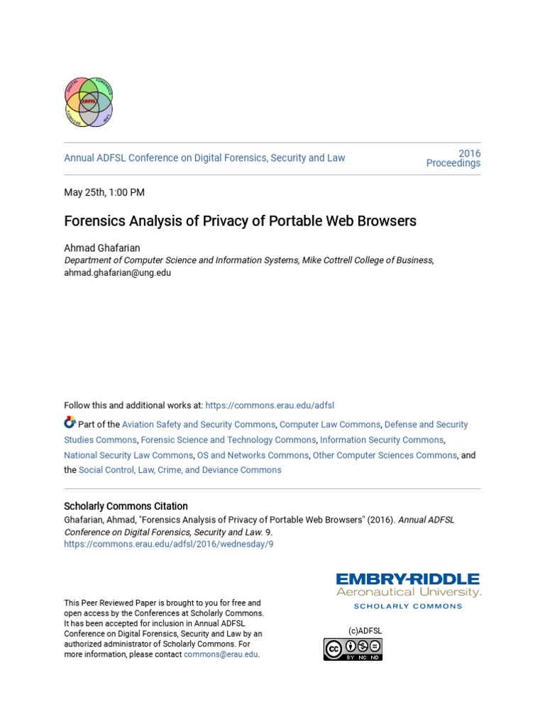 Forensics Analysis of Privacy of Portable Web Browsers | PDF | Computer Forensics | Http Cookie