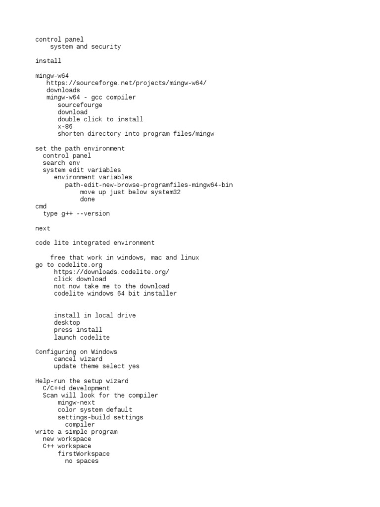 Codelite Installation | PDF