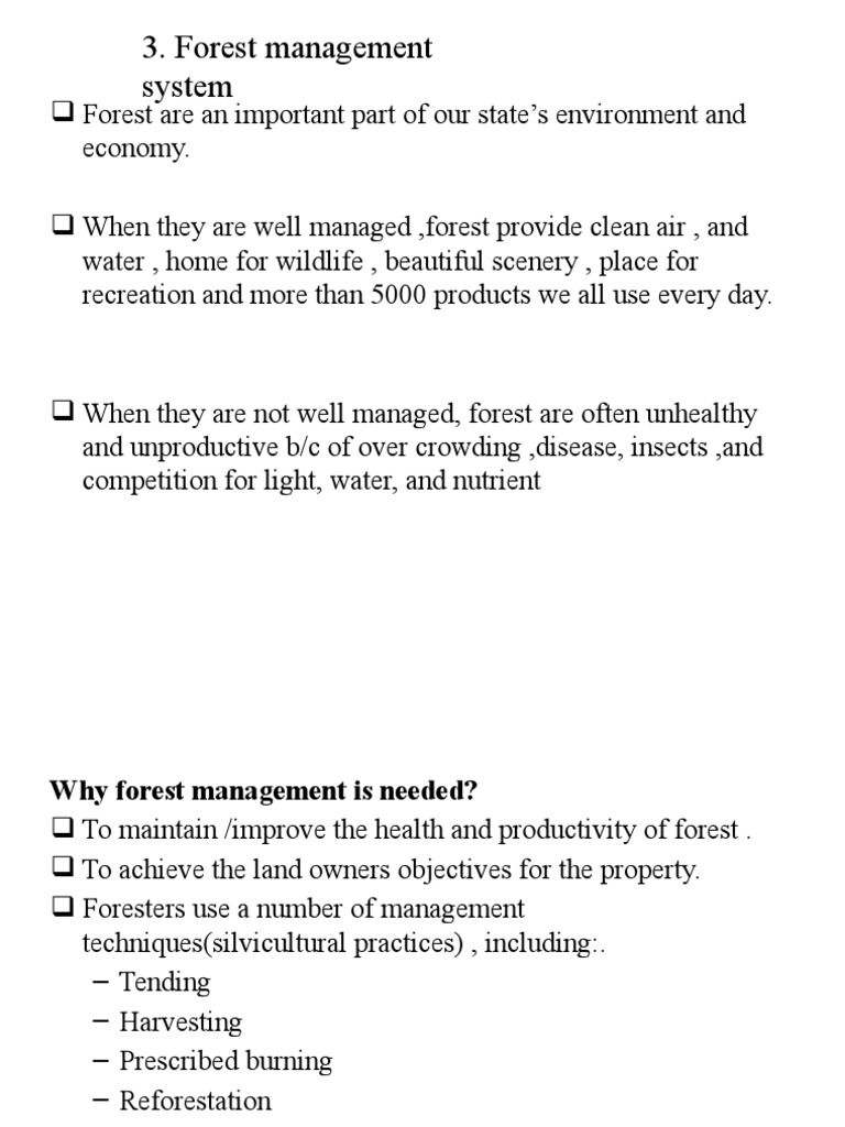 Forest Management System | PDF | Pruning | Forestry