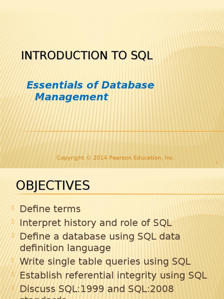 Lecture 2 Introduction To Sql Language Pdf Relational Database Sql
