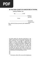 Form of Vakalatnama in The High Court of Orissa, Cuttack | PDF