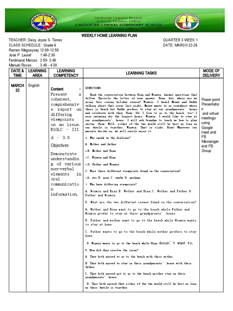 WHLP Q3 Week 1 | PDF