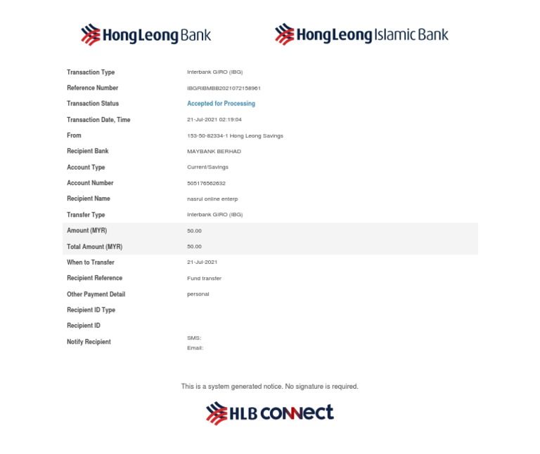 Interbank GIRO (IBG) : Accepted For Processing | PDF