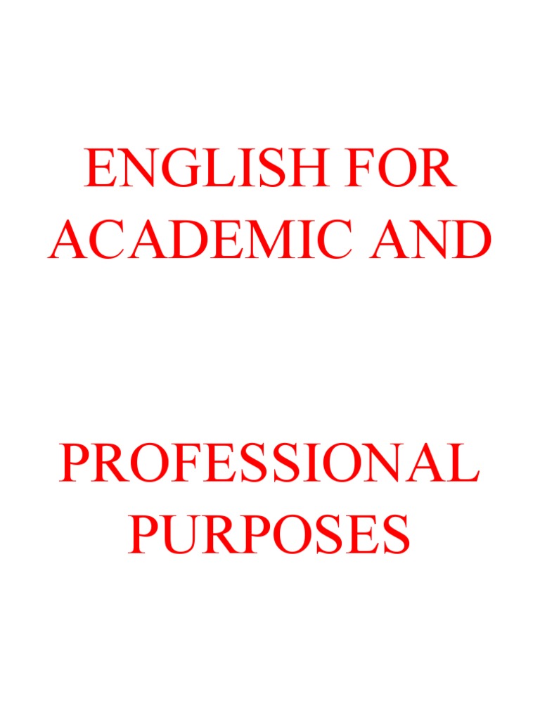 English for Academic and Professional Use | PDF